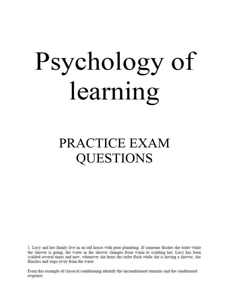 Psychology Exam Prep Questions | PDF