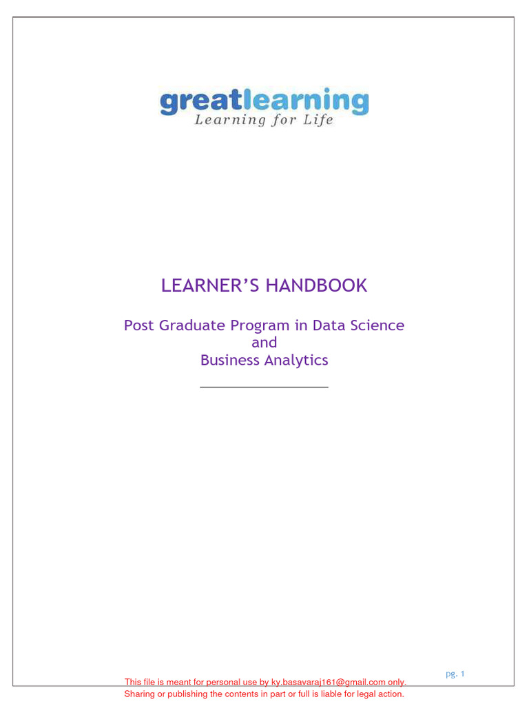 Learners Handbook | PDF | Analytics | Computing