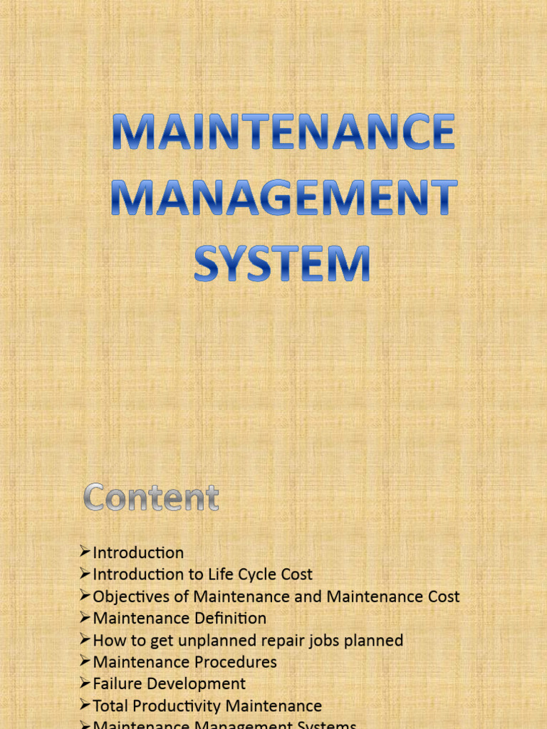 Maintenance | PDF | Business | Economies