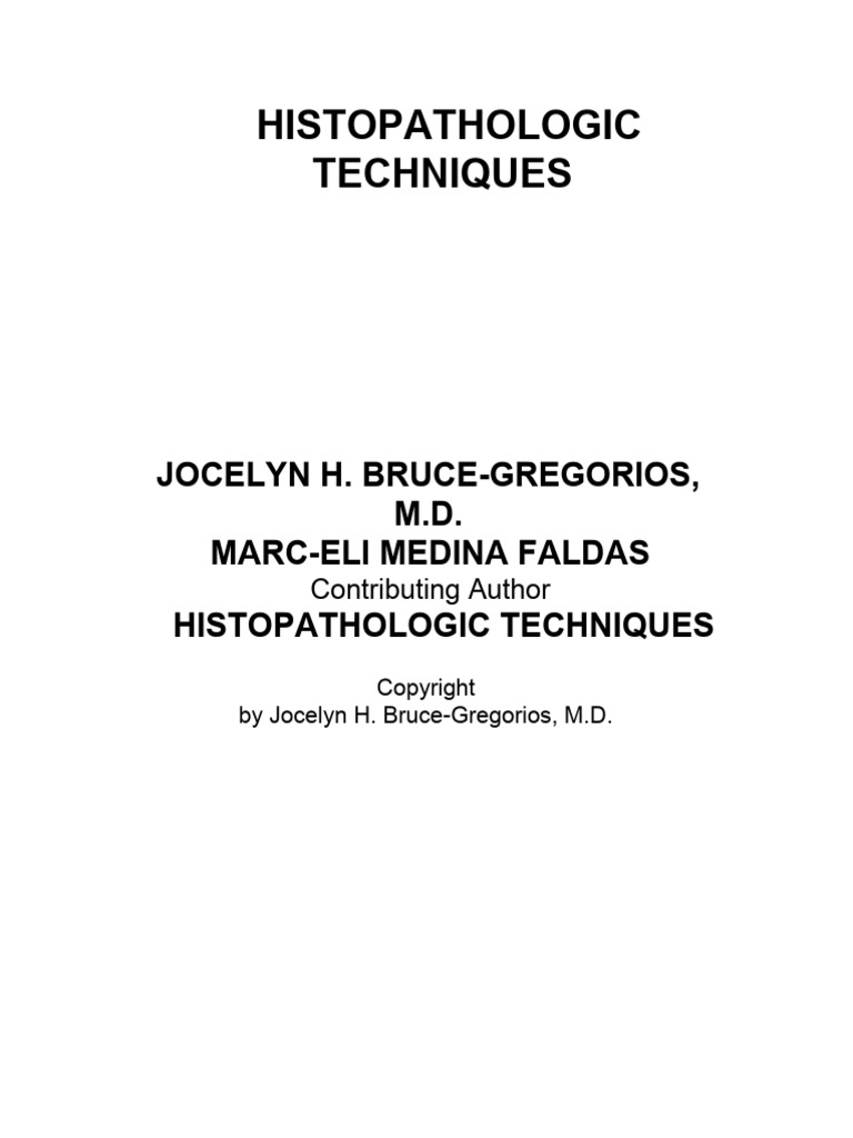 Histopathologic Techniques | PDF