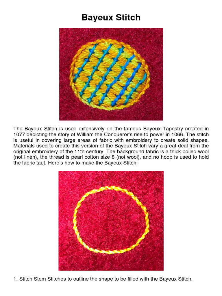 Bayeux Stitch 3 | PDF