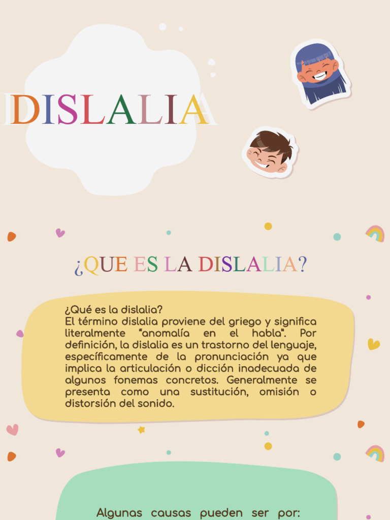 DISLALIA [Autoguardado] | PDF | Enfermedades y trastornos | Medicina ...