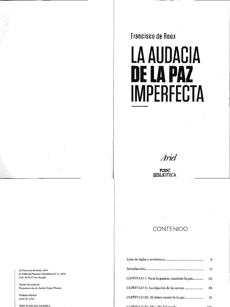 La Audacia de La Paz Imperfecta | PDF La Audacia de La Paz Imperfecta | PDF