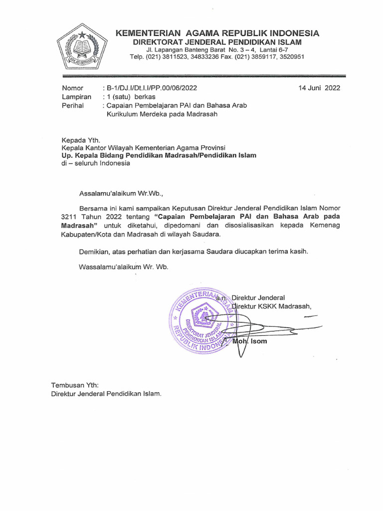 CP Mapel PAI Madrasah Convert | PDF