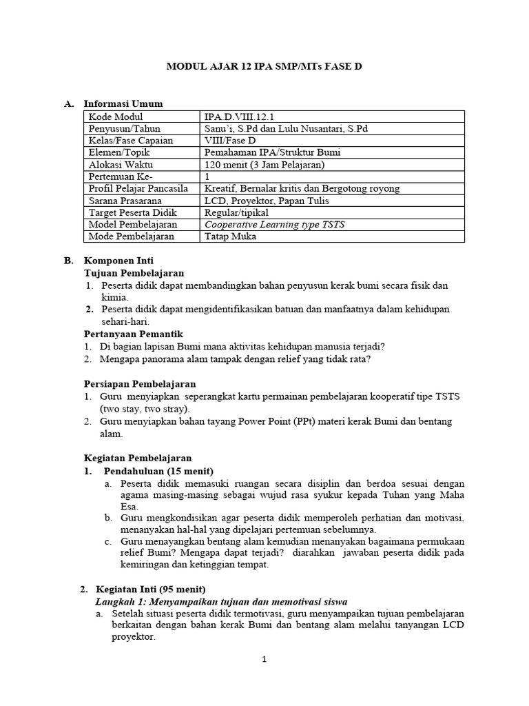 MA IPA Jilid 2 - Bab 12 - Struktur Bumi | PDF