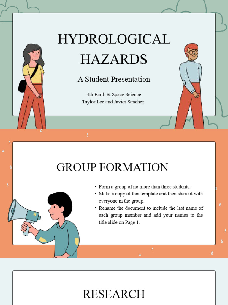 Hydrological Hazards Educational Student Presentation in Green Simple ...