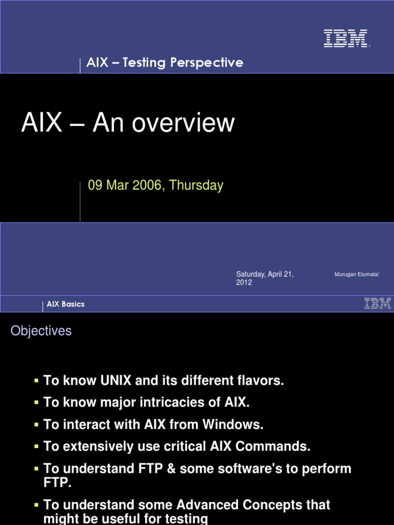 Aix Basics Pdf Unix Operating System