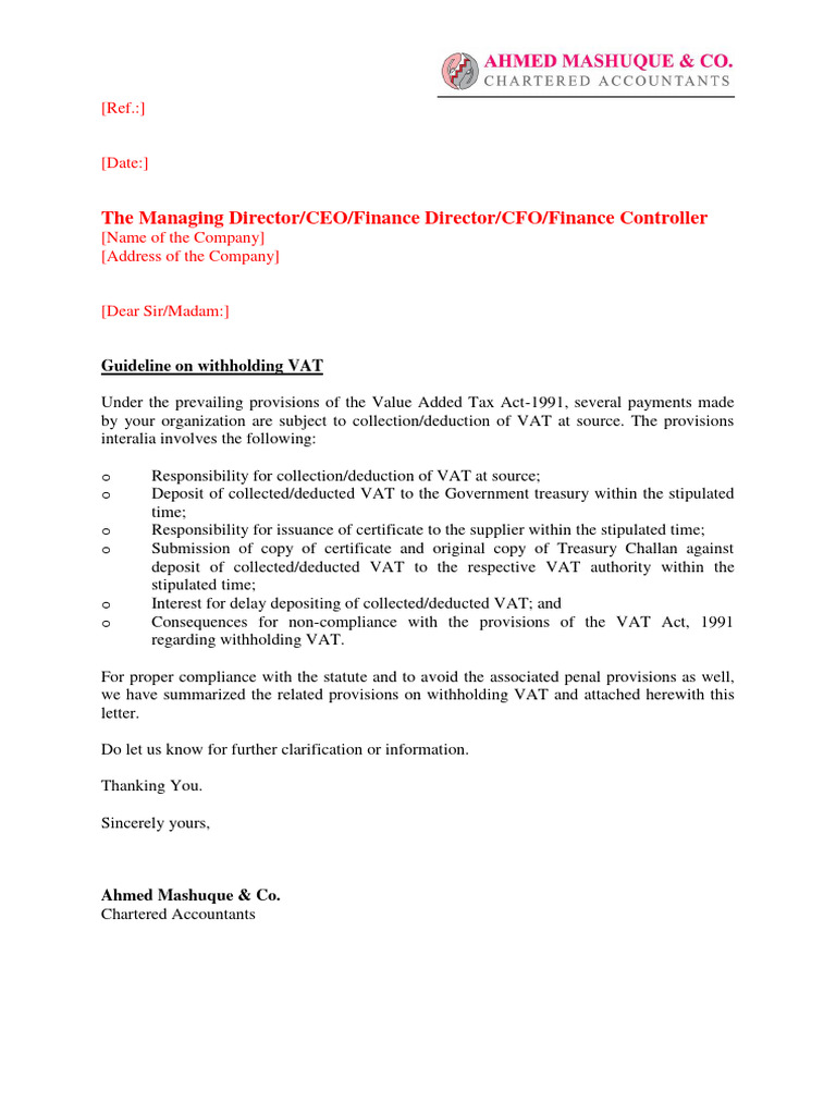 Withholding VAT Guideline (2017-18) | PDF | Value Added Tax | Procurement