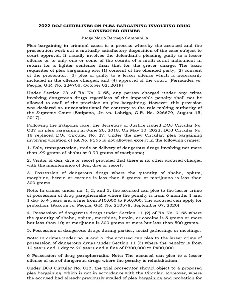 Plea BArgaining | PDF | Plea Bargain | Plea