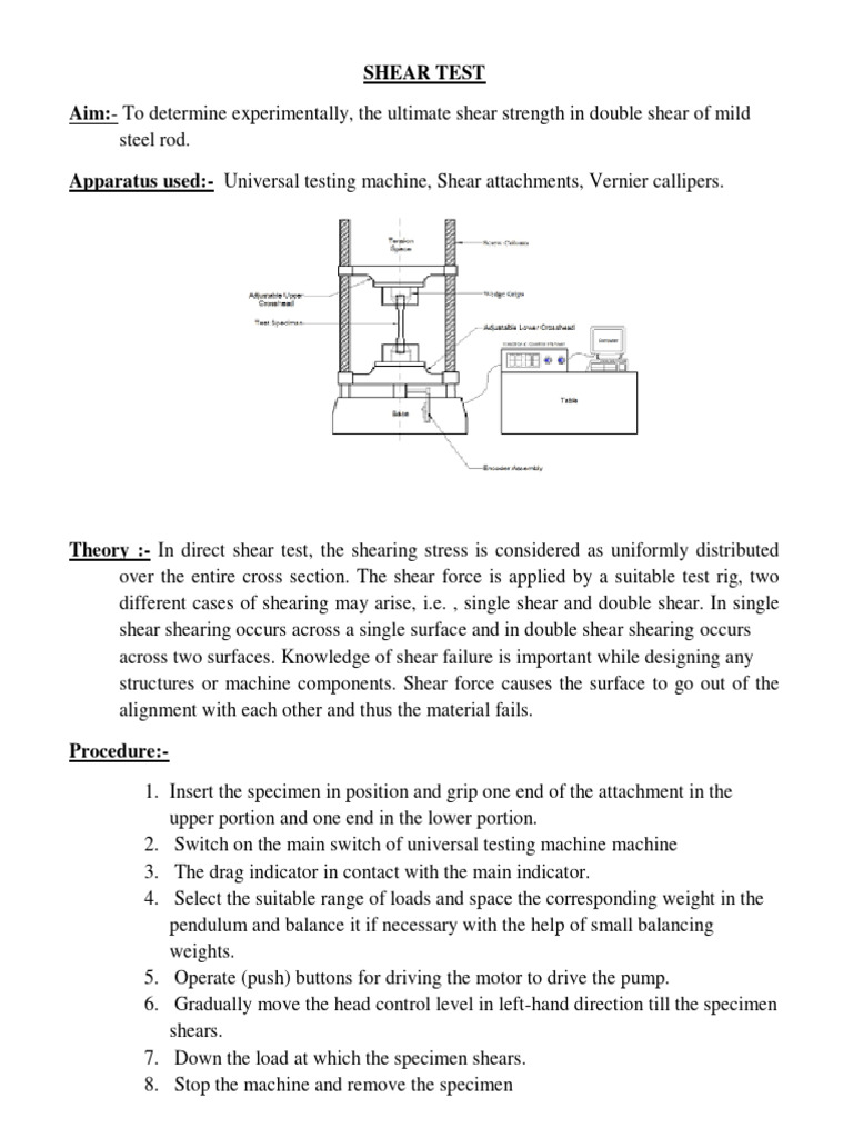 Shear Test | PDF
