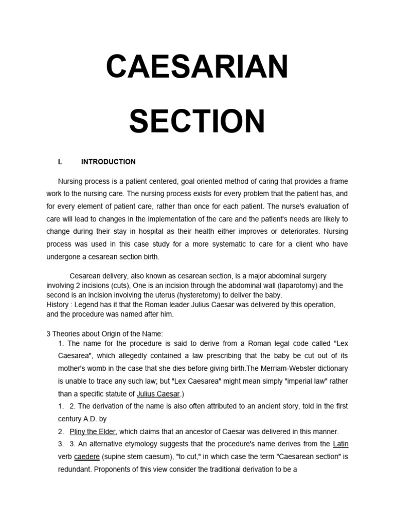 Cesarian Section Case Presentation | PDF