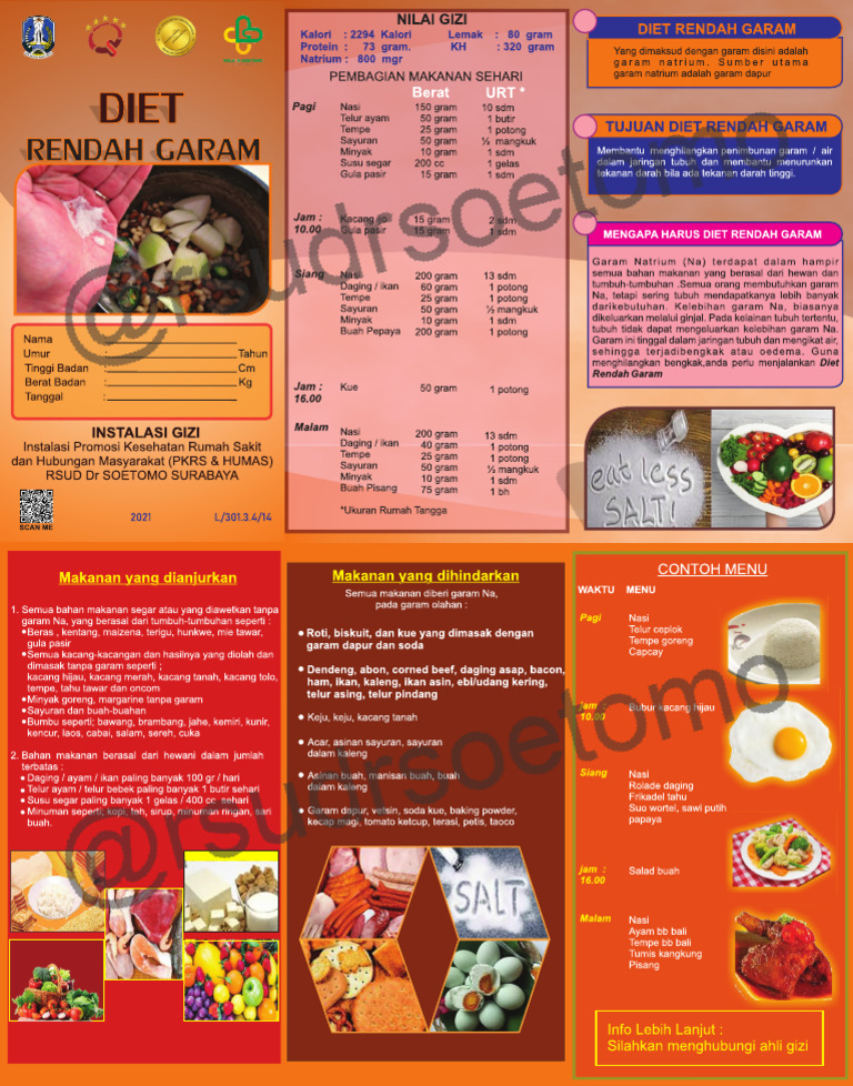 Diet Rendah Garam | PDF