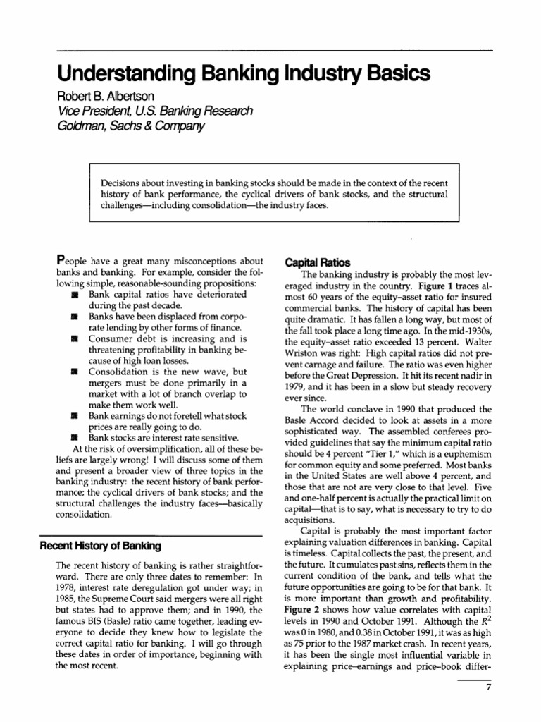 Understanding-Banking-industry-basics | PDF | Banks | Finance & Money ...