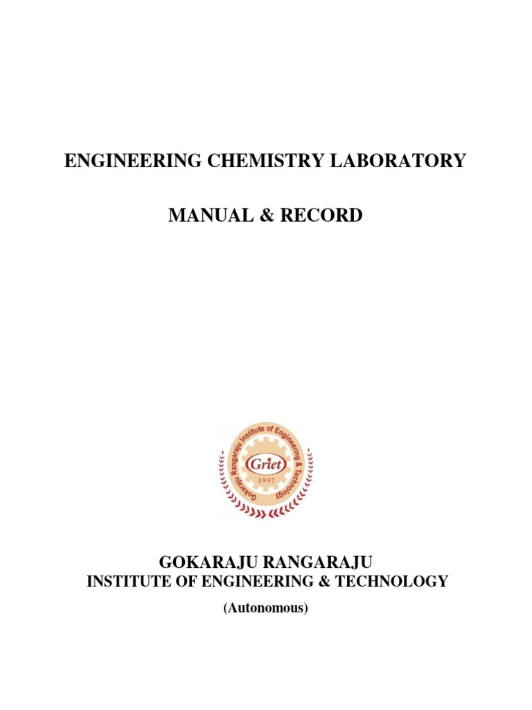Engineering Chemistry Lab Osmania University | PDF | Titration | Chemistry