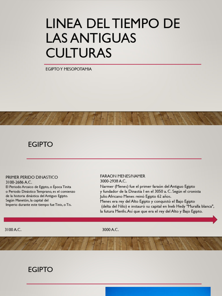 LINEA DEL TIEMPO DE LAS ANTIGUAS Culturas | PDF | Antiguo Egipto | Pirámides egipcias