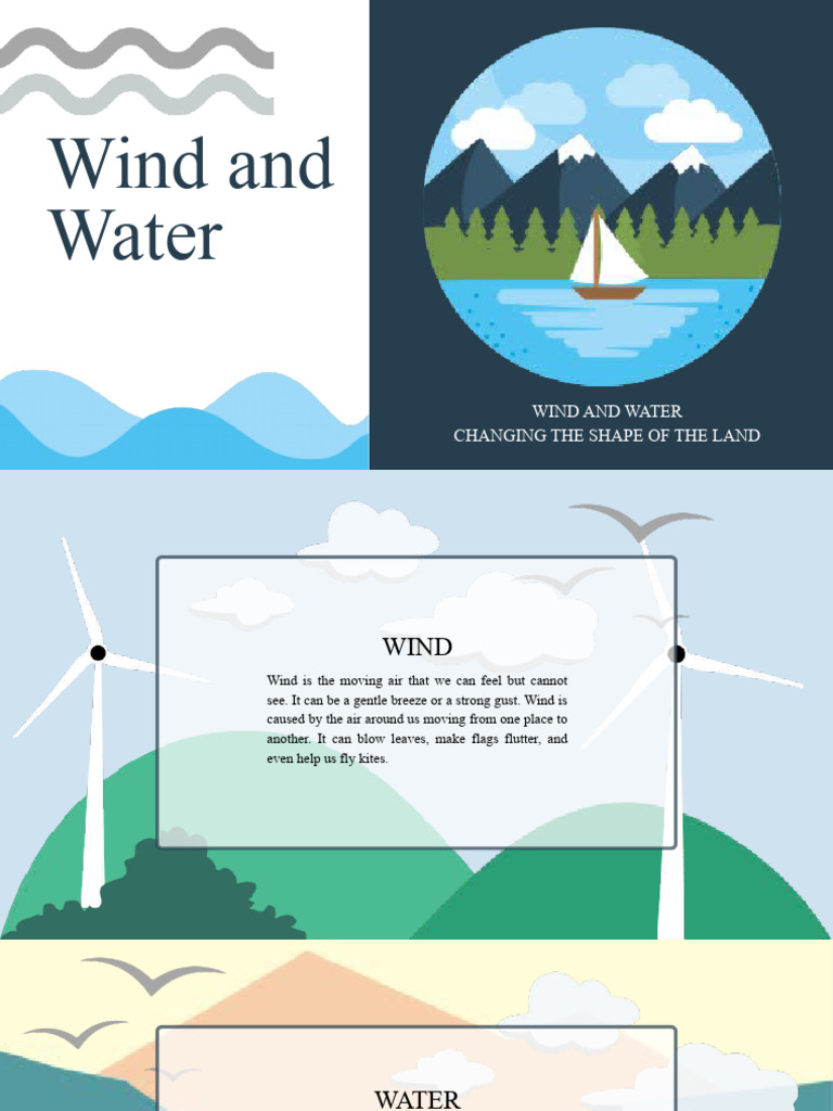 Wind and Water Changing Land Science Presentation in Colorful Simple ...