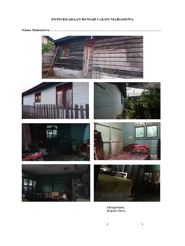 Foto Keadaan Rumah Calon Mahasiswa | PDF | Griya & Taman | Seni