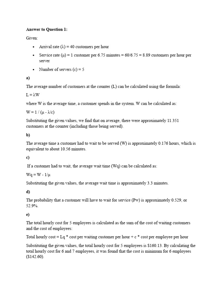 Op MGMT Assignment 3 | PDF | Economies