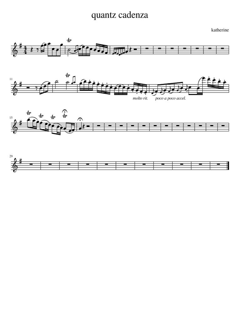Quantz Cadenza | PDF