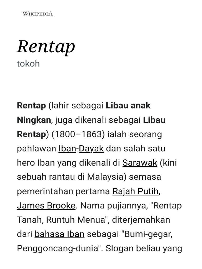 Rentap | PDF