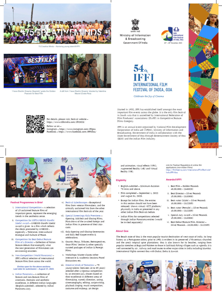 IFFI Leaflet | Download Free PDF | Cinema Of India