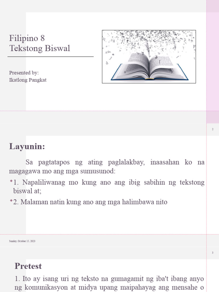 Filipino8 Group3 Tekstong Biswal | PDF