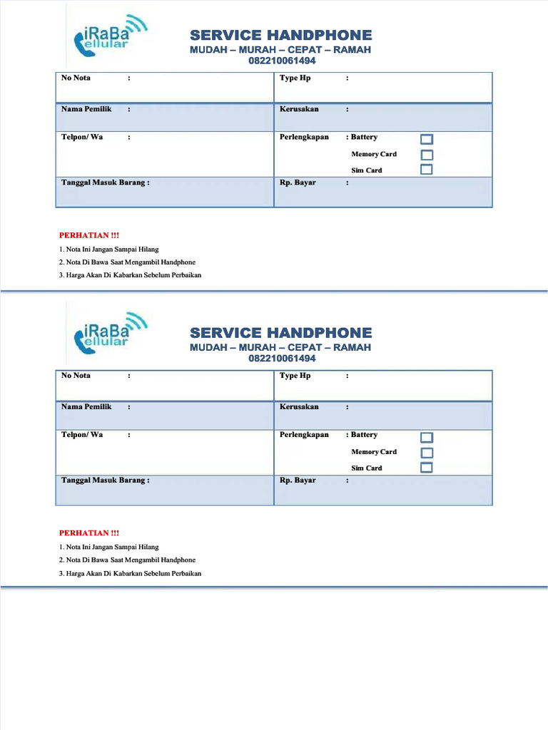 nota-service-hp | PDF