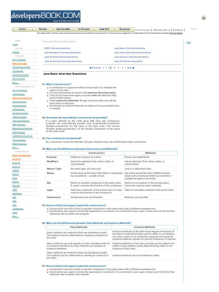 Basics Java Pdf Method Computer Programming Class Computer