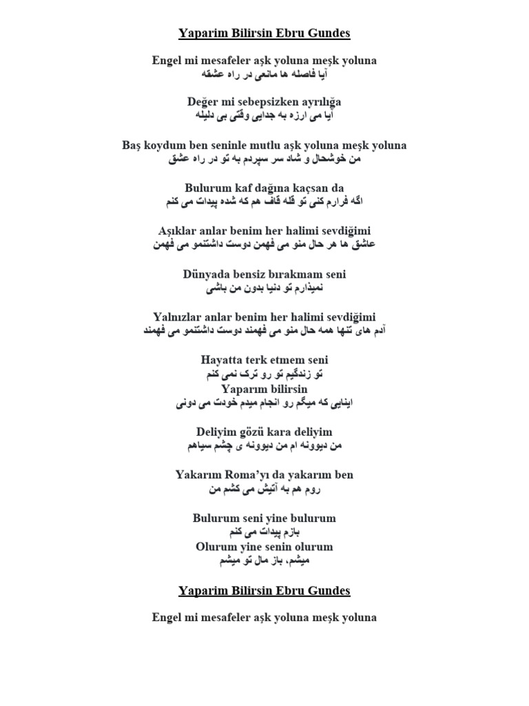 Yaparim Bilirsin Ebru Gundes | PDF