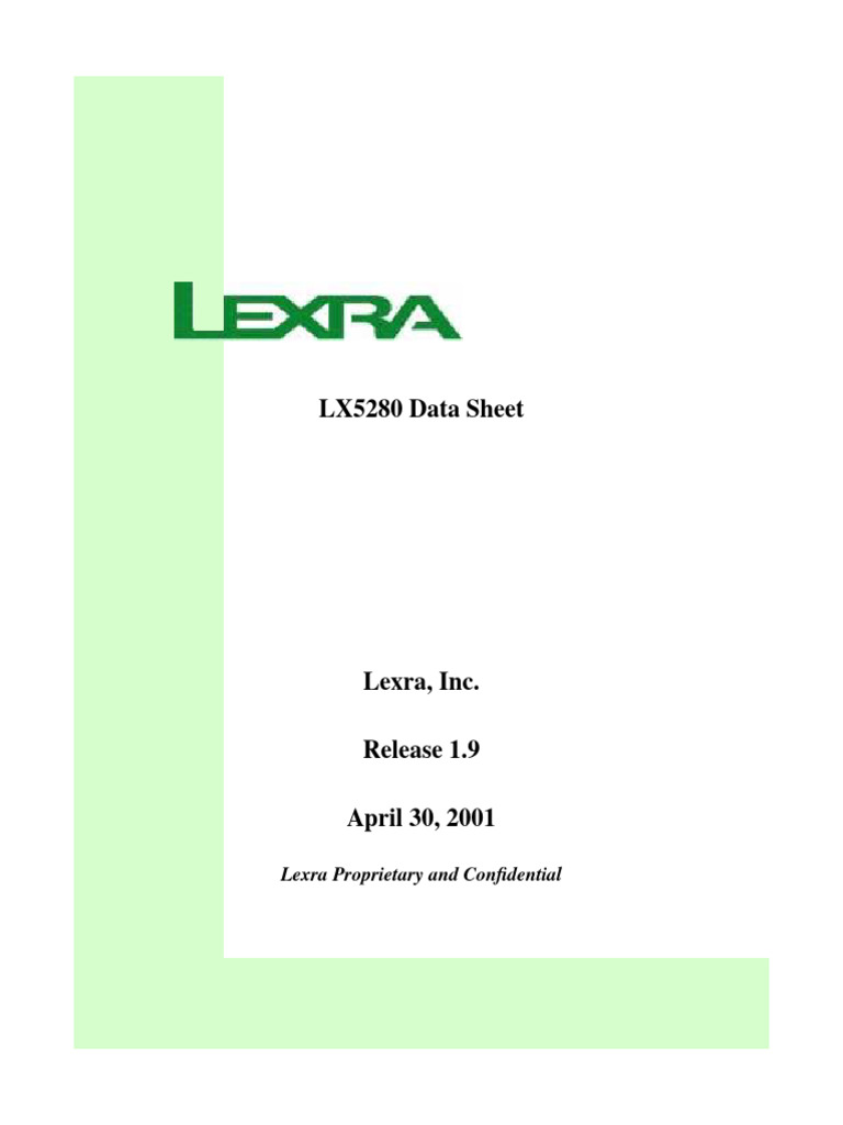 lx5280 1 9 | PDF | Digital Signal Processor | Central Processing Unit