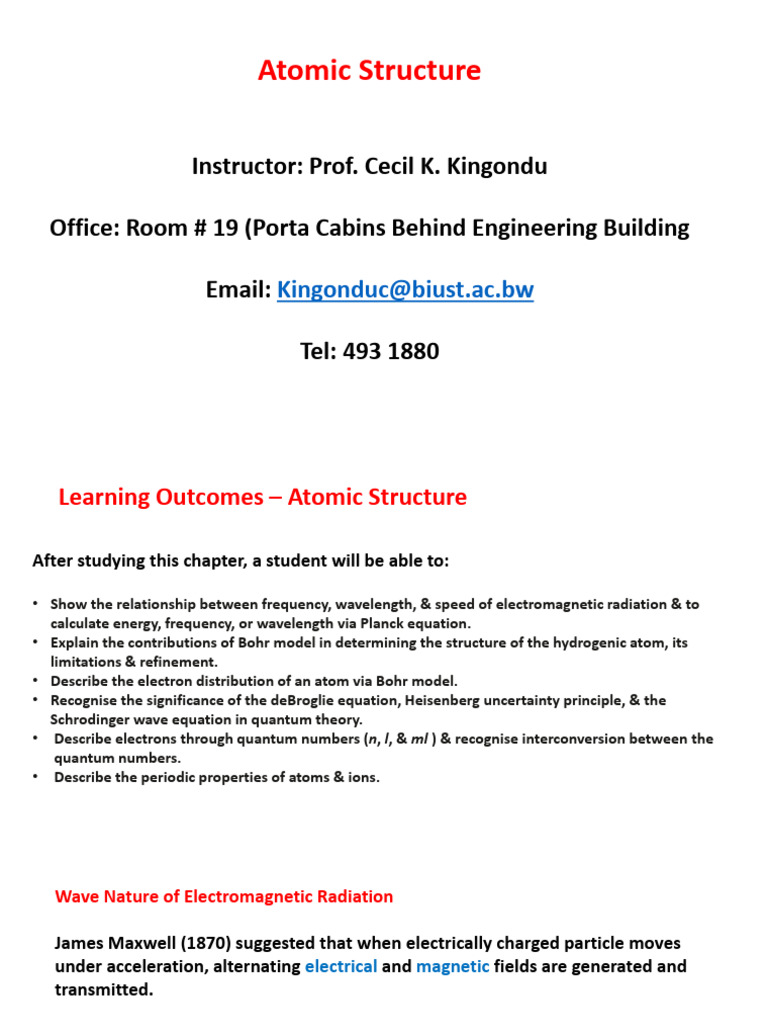 CHEM 101 - L4 - Atomic Structure and Periodicity of Elements - Part B ...