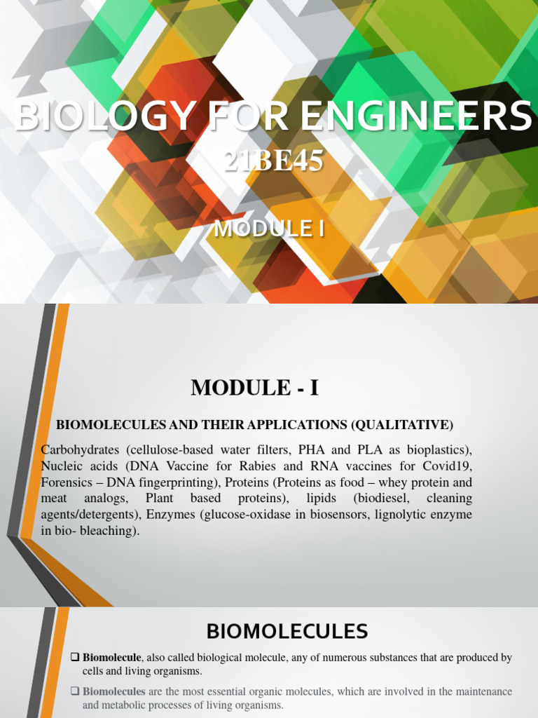 Biology For Engineer Module 1 Notes | PDF