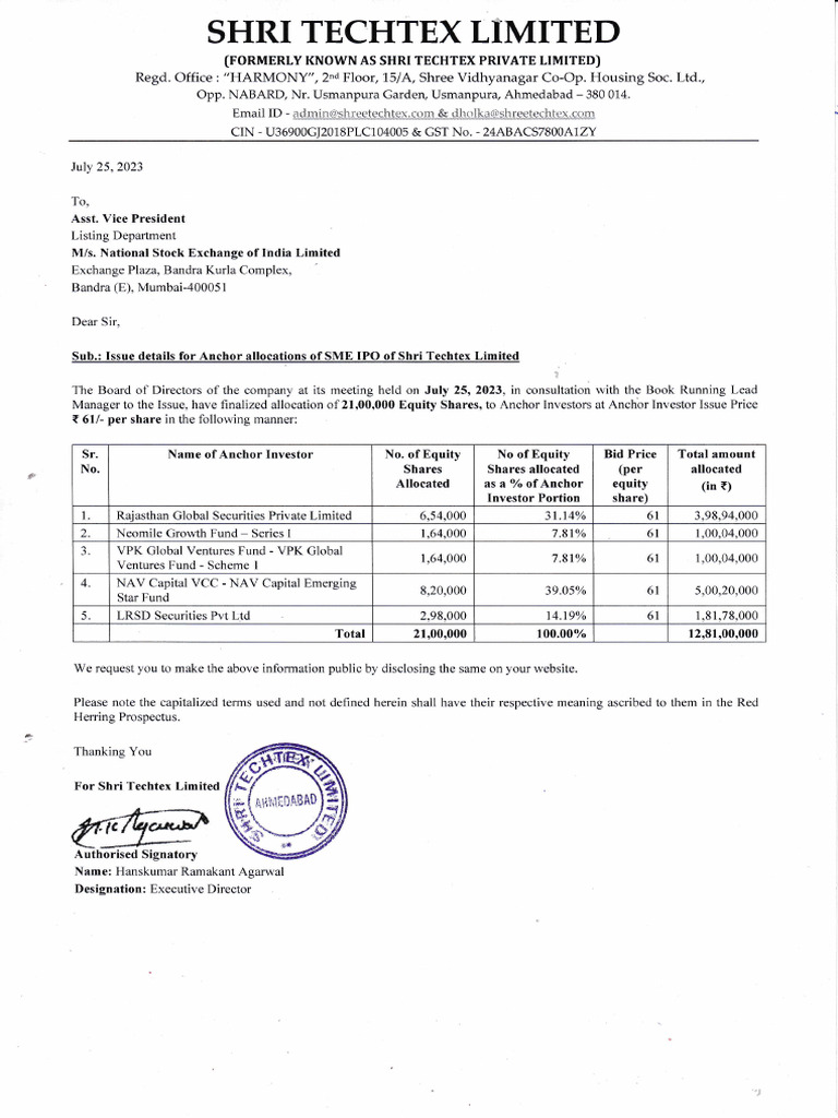 Anchor-Allocation-Report-Issuer-3 | PDF