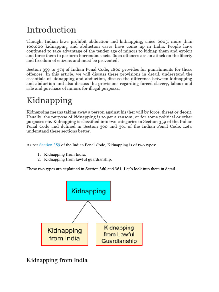 Understanding Kidnapping Laws | PDF | Social Science | Law