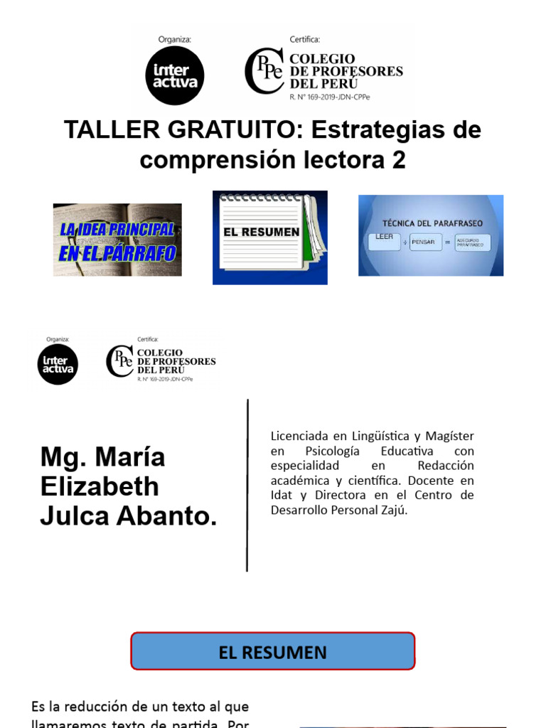 Estrategias de Comprensión Lectora | PDF