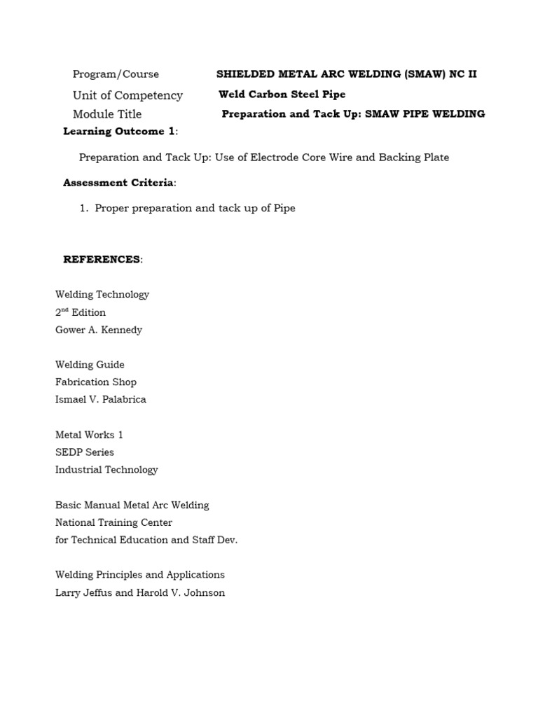 Preparation and Tack Up | PDF | Construction | Welding