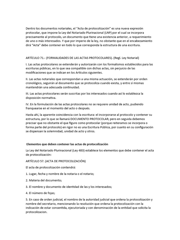 Elementos Que Deben Contener Las Actas de Protocolización | PDF | Justicia | Crimen y violencia