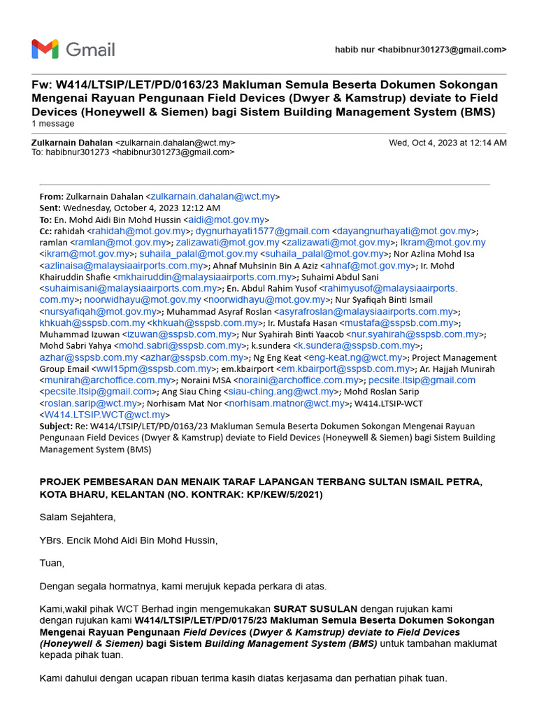 1 Message: Zulkarnain Dahalan | PDF