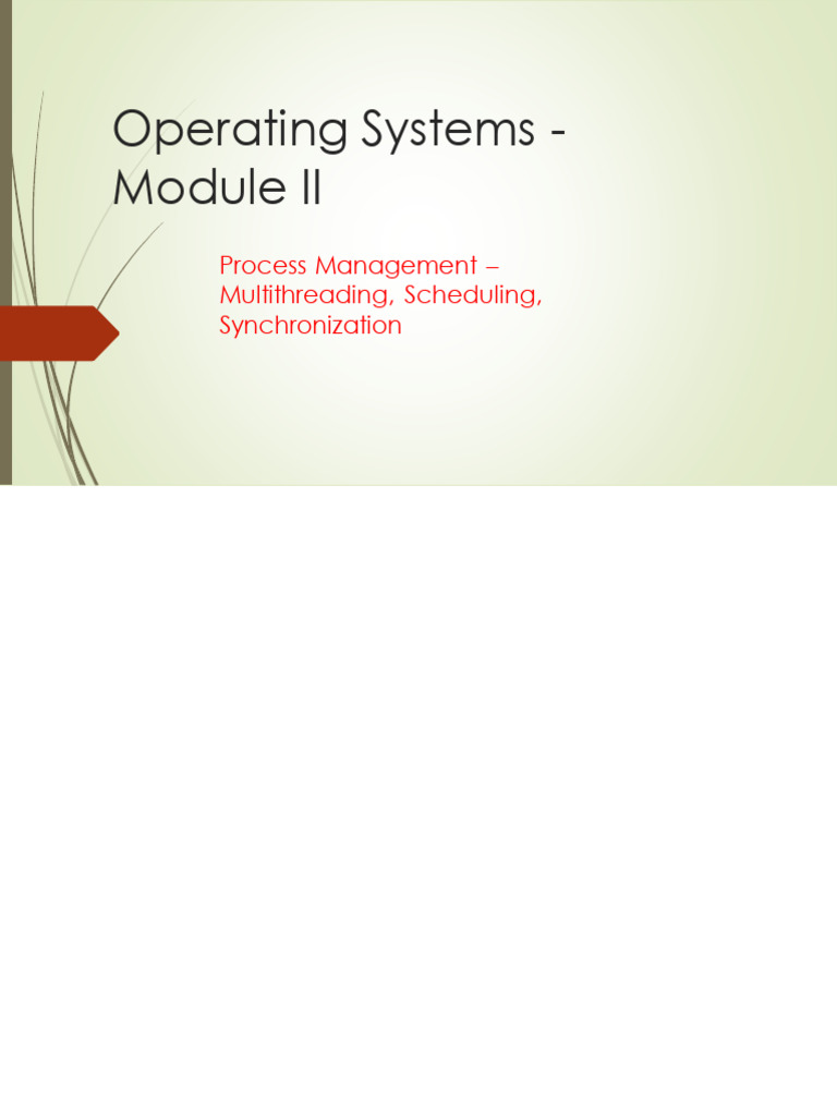 Module 2 Pptos | Download Free PDF | Thread (Computing) | Scheduling (Computing)