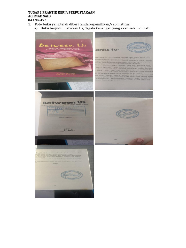 Cap Inventarisasi Buku Perpustakaan | PDF
