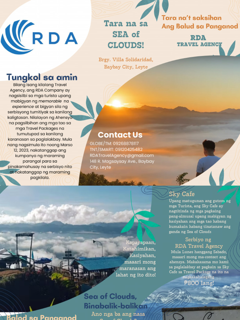 Peach Green and Brown Dynamic Organic City Life Travel Brochure | PDF