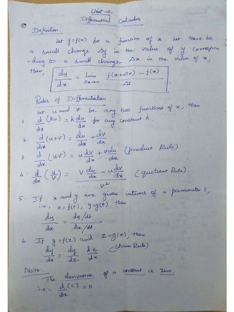 Differential Calculus | PDF