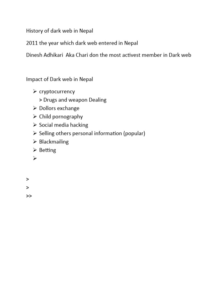 History of Dark Web in Nepal | PDF