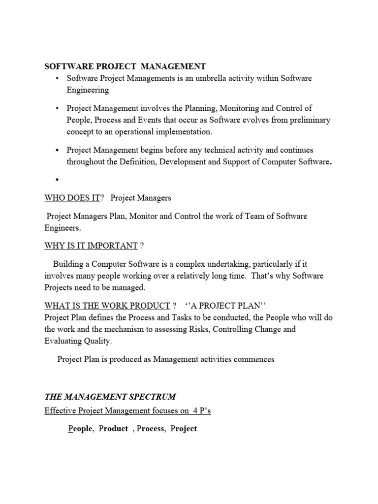 Software Project Management Essentials | PDF