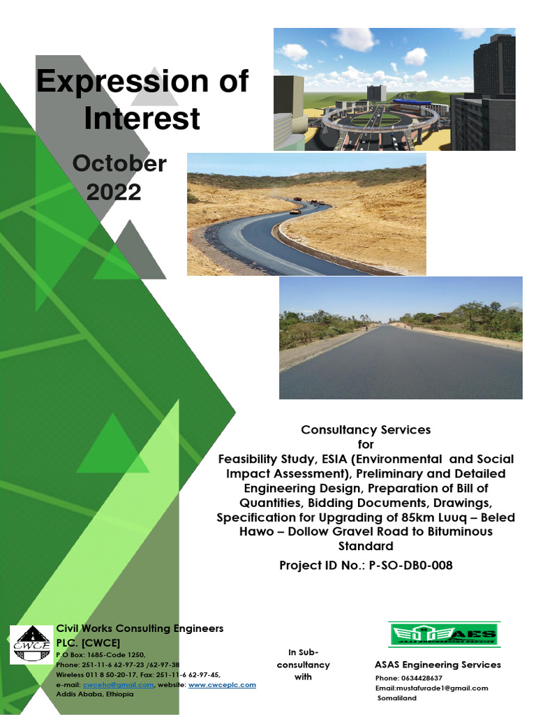 Feasibility Study, ESIA (Environmental and Social Luuq Doolow Beled ...