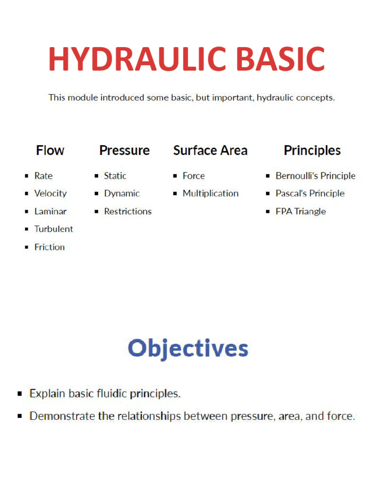 Hydraulic Basic | PDF