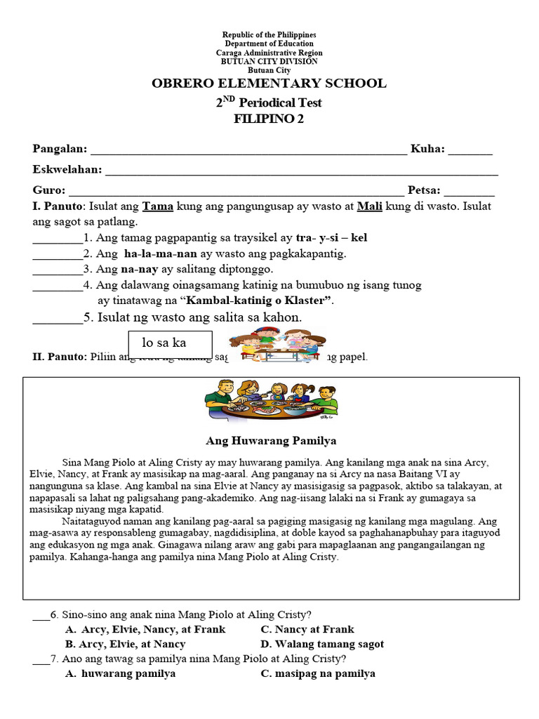FIL2 2NDPeriodicalTest wTOS (MELC BASED) | PDF