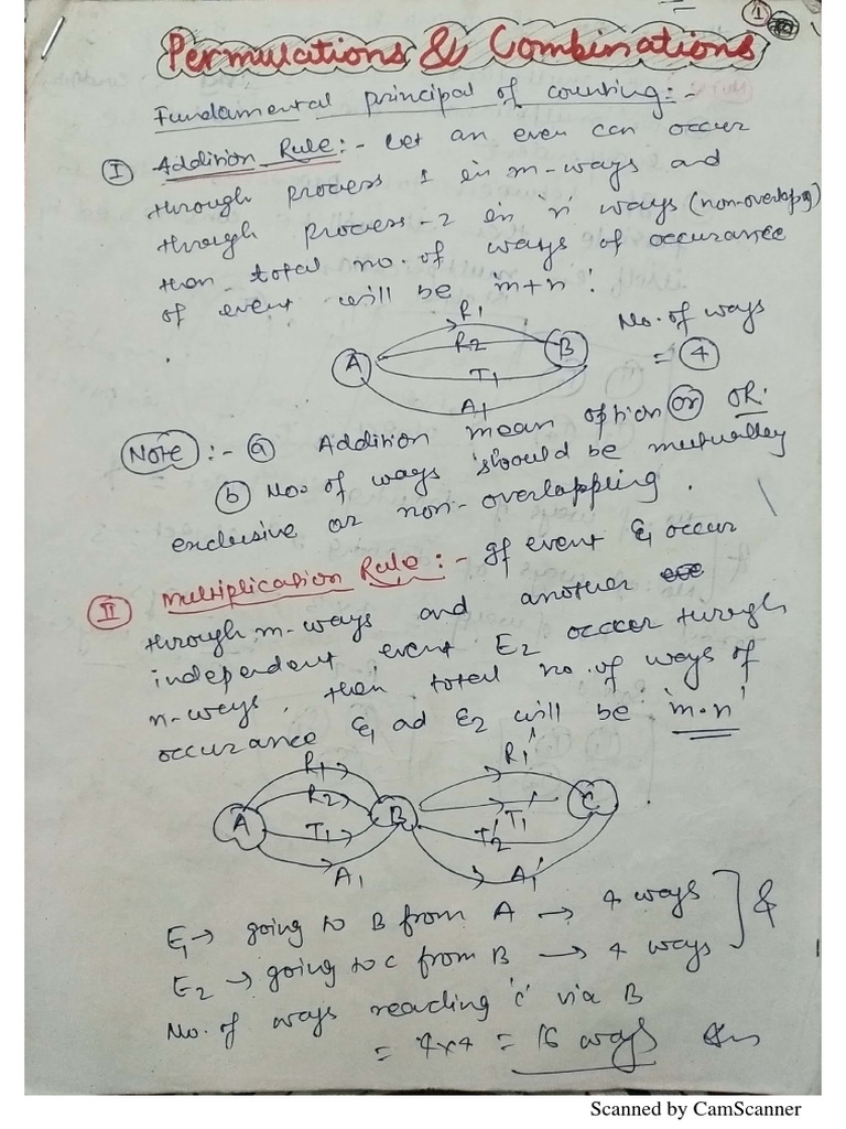 Lectute Notes Permutations And Combinations Iit Jee Pdf
