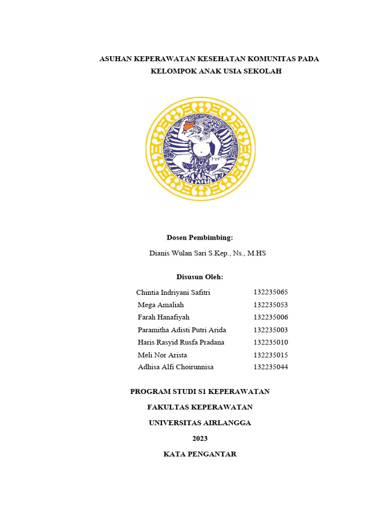 Asuhan Keperawatan Komunitas Pada Anak Usia Sekolah | PDF