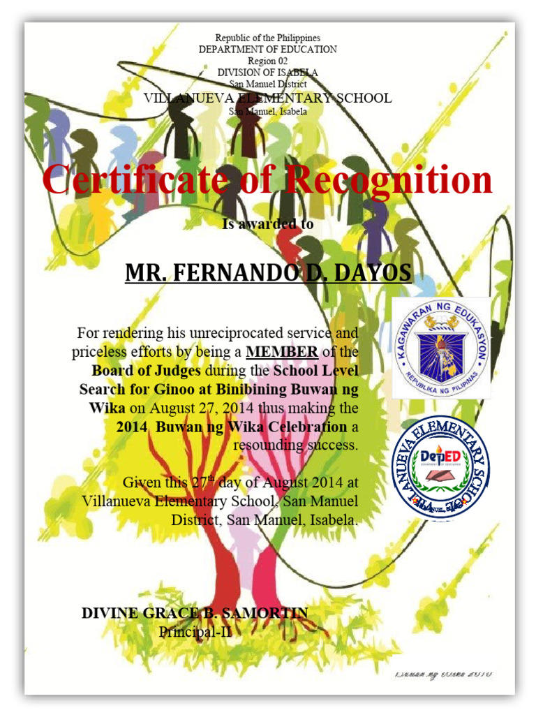 Certificate For Judges | PDF